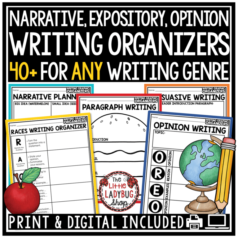 Opinion Expository Writing Graphic Organizers Personal Narrative - The ...