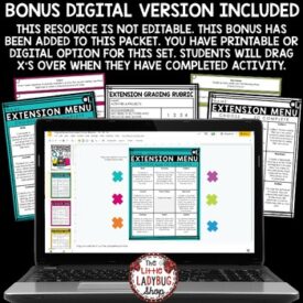 Literacy Early Finisher Activities: Choice Board Fast Finisher Activity ...