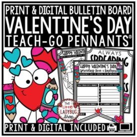 Valentine's Day Writing Prompts Activity Bulletin Board, Spread ...