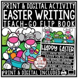 Spring Easter Writing Prompts Activities Flip Book, April Bulletin ...