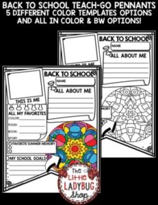 First Day Week Back to School Bulletin Board All About Me Writing ...