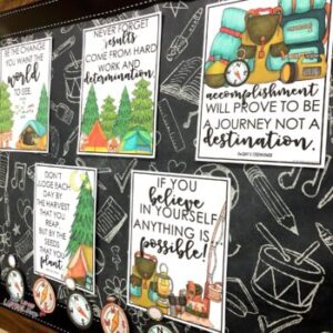 Camping Theme Class Décor Positive Affirmation Bulletin Board - The ...
