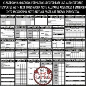 Farmhouse Classroom Decor Teacher Planner Binder Editable Newsletter ...
