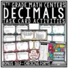 Decimals Grade Math TEKS 4.2 Word Problem Task Cards - The Little ...