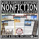 Famous World Landmarks Nonfiction Reading Comprehension Passages and ...