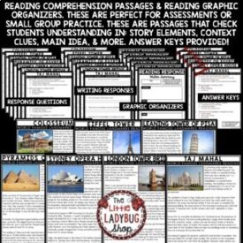 Famous World Landmarks Nonfiction Reading Comprehension Passages and ...