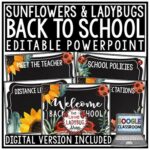 Ladybug & Sunflower Theme: Virtual Meet the Teacher Template Editable ...