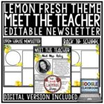 Lemon Theme Welcome Back to School Letters Editable: Virtual Meet The ...