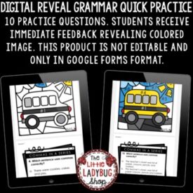 Quick Grammar Practice: Color By Commas in a Series for Google Forms ...