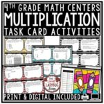 Digital 4th Grade Math Test Prep Centers Problem Solving Task Card TEKS ...