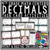 Digital 4th Grade Math Test Prep Centers Problem Solving Task Card TEKS ...