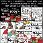 Christmas & Winter Classroom Decor Bulletin Board: Motivational Posters ...