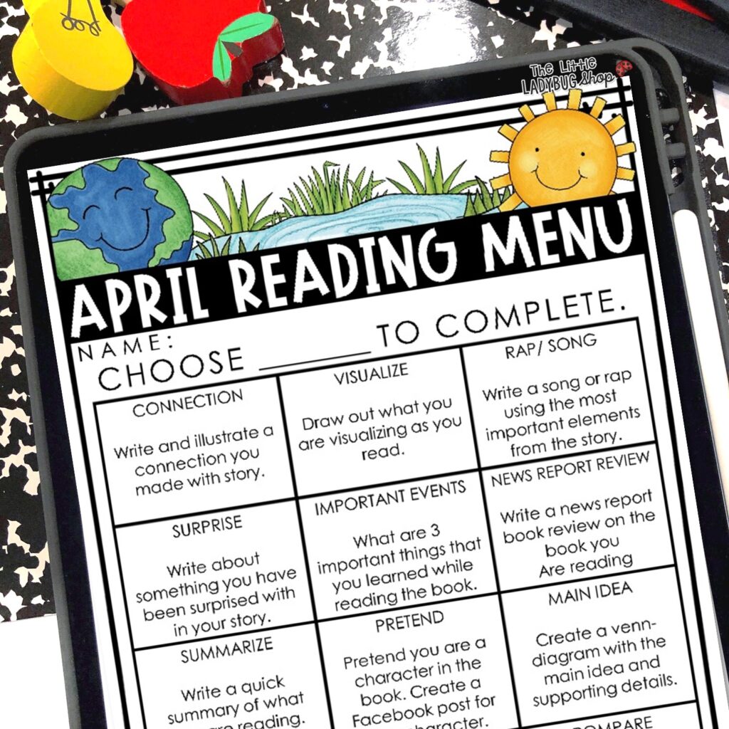 Using Choice Boards & Menus in the Classroom - The Little Ladybug Shop