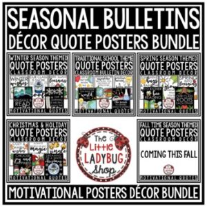Holiday Classroom Decor: Spring Motivational Quote Posters Bulletin ...