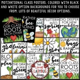 Spring Theme Classroom Decor Bulletin Board: Motivational ...