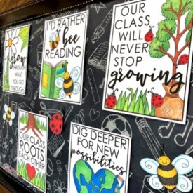 Spring Theme Classroom Decor Bulletin Board: Motivational ...