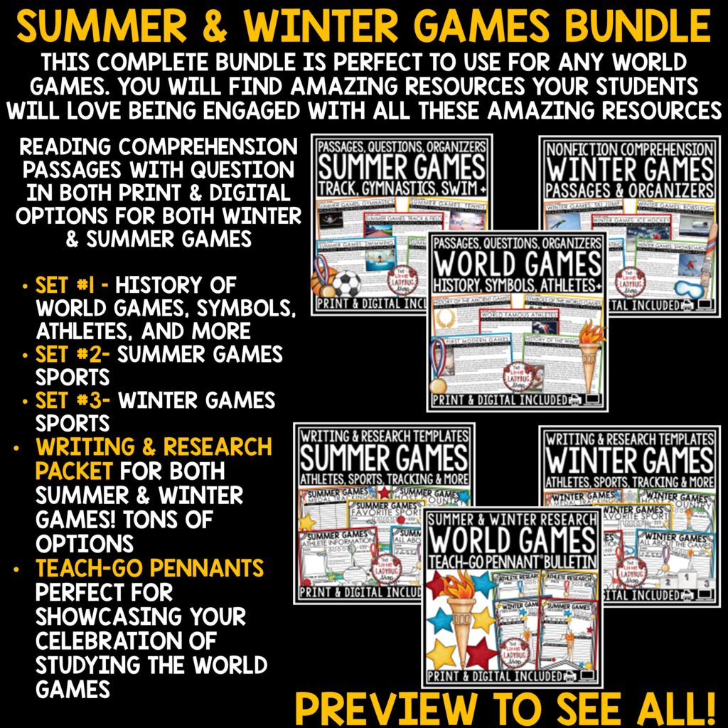 Paris 2024 Olympics Summer Games Research Project Reading - The Little ...