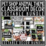 Pet Shop Animal Theme Classroom Decor | Newsletter Template Editable ...