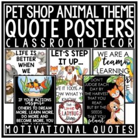Pet Shop Animal Theme: Motivational Posters Bulletin Board ...