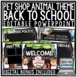 Pet Shop Animal Theme Virtual Meet the Teacher Template Editable - The ...