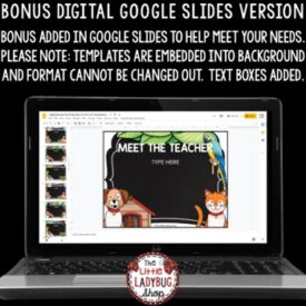 Pet Shop Animal Theme Virtual Meet the Teacher Template Editable - The ...