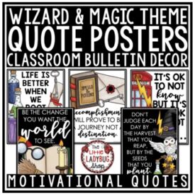 Wizard Magic Theme Classroom Decor Motivational Posters Bulletin Board ...