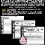 Would You Rather Opinion Writing Prompts - The Little Ladybug Shop