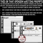 Would You Rather Opinion Writing Prompts This or That 3rd, 4th, 5th ...