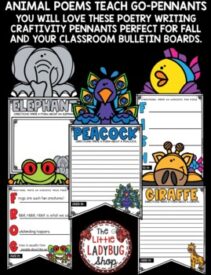 Animals Themed Zoo Poetry Writing Bulletin Board Acrostic Poem Activity ...