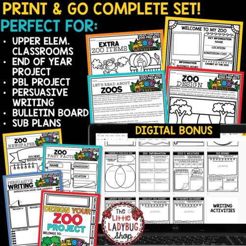 Create Design a Zoo Activities Project Based Learning 3rd 4th Grade ...