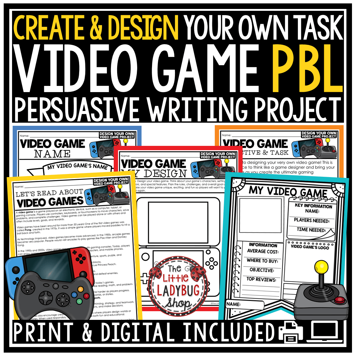 Real World PBL Create Design a Video Game Project Based Learning - The ...