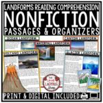 Landforms Nonfiction Reading Comprehension Passages and Questions 3rd ...