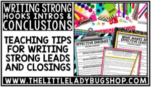 Writing Strong Hooks Intros and Conclusions - The Little Ladybug Shop