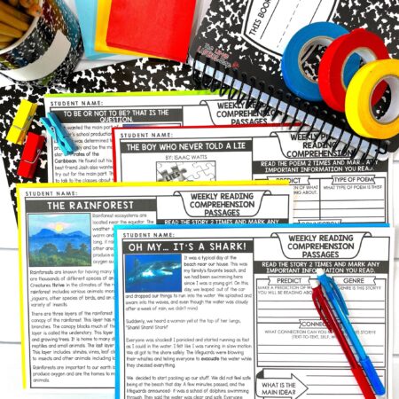 Reading Comprehension Passages for Upper Elementary - The Little ...