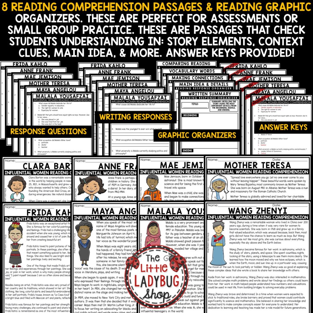 Women's History Month Reading Comprehension Passages - The Little ...