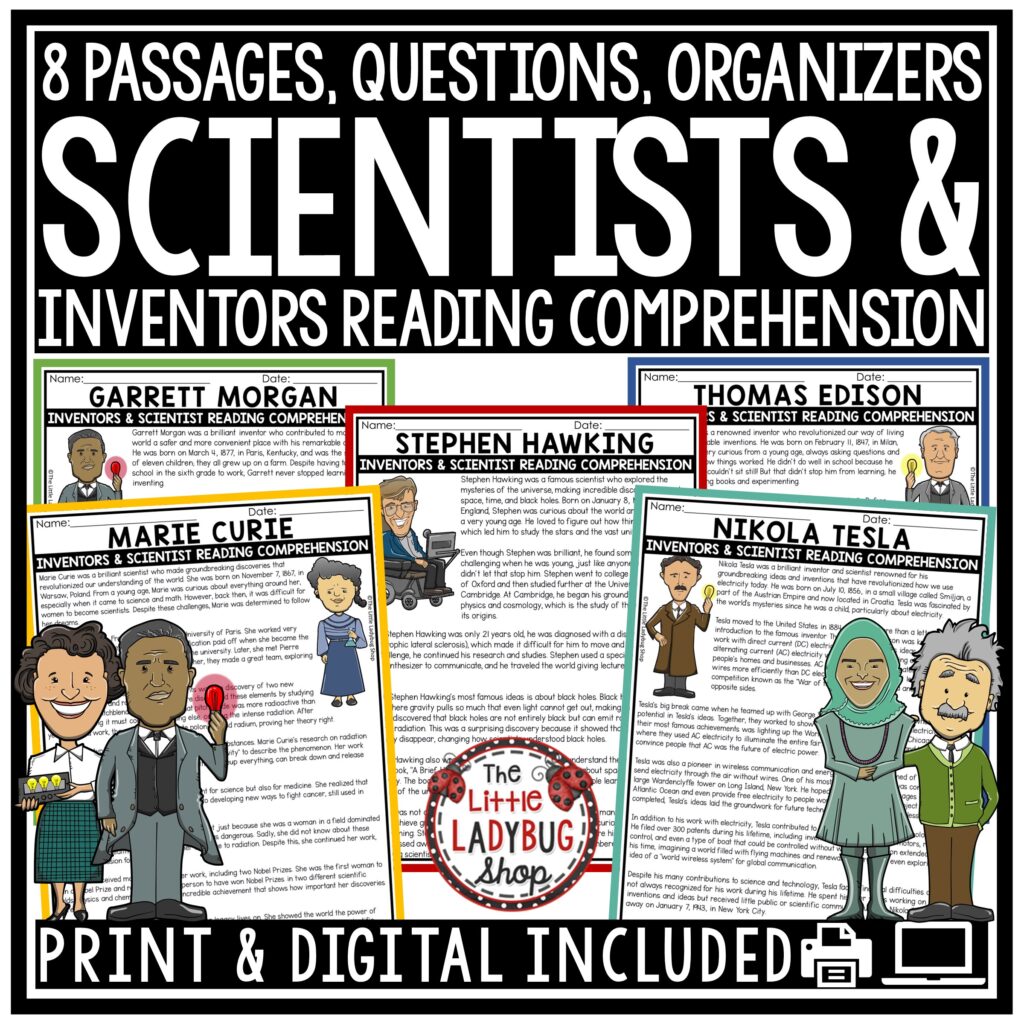 Inventors and Scientists Reading Comprehension Passages - The Little ...