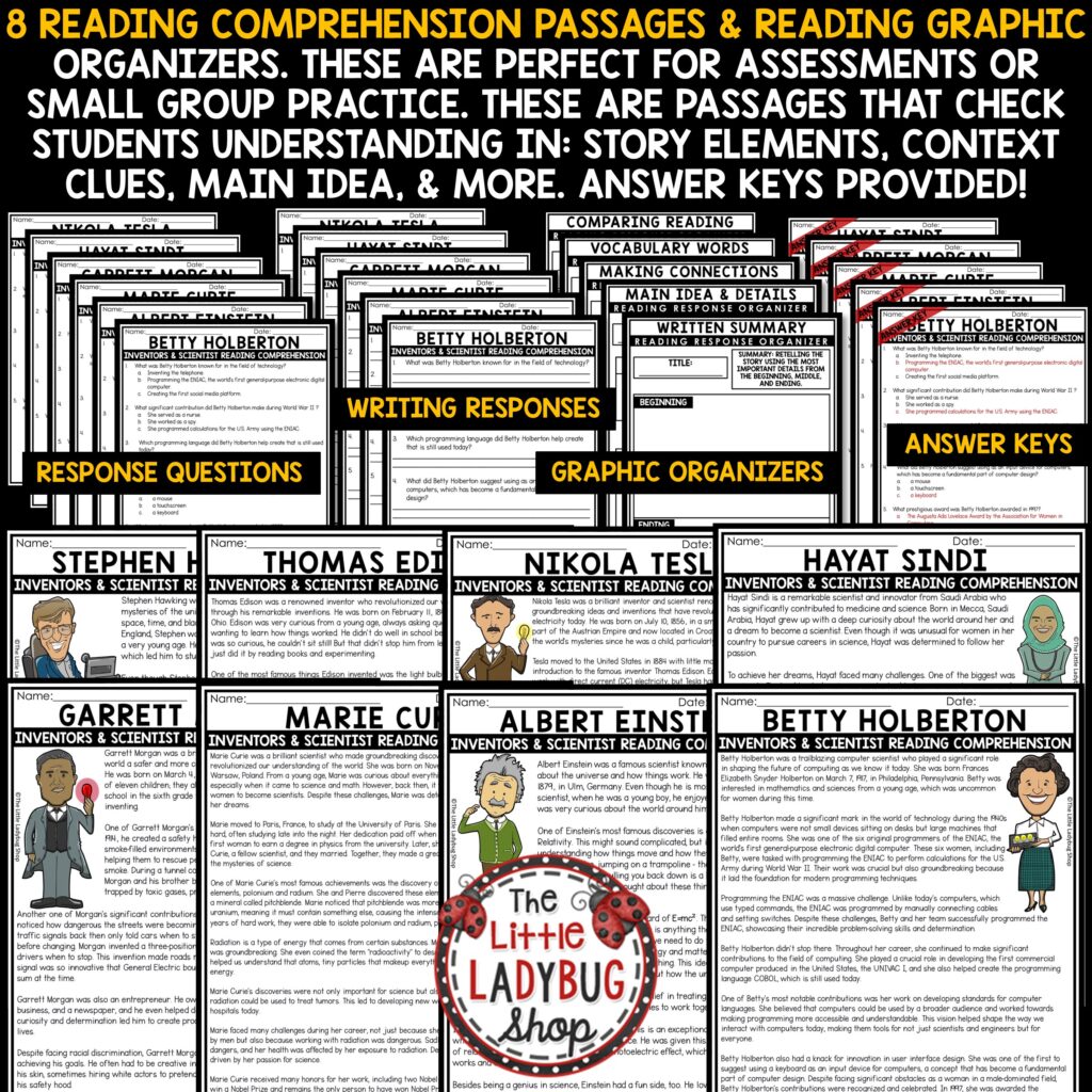 Inventors and Scientists Reading Comprehension Passages - The Little ...