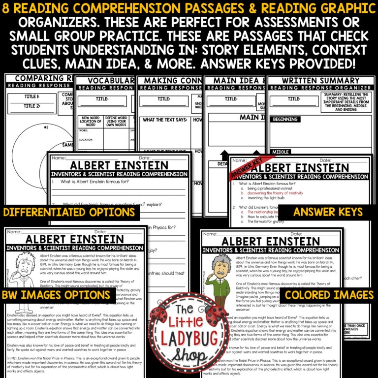 Inventors and Scientists Reading Comprehension Passages - The Little ...