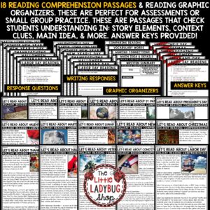 US Holiday Nonfiction Reading Passages - The Little Ladybug Shop