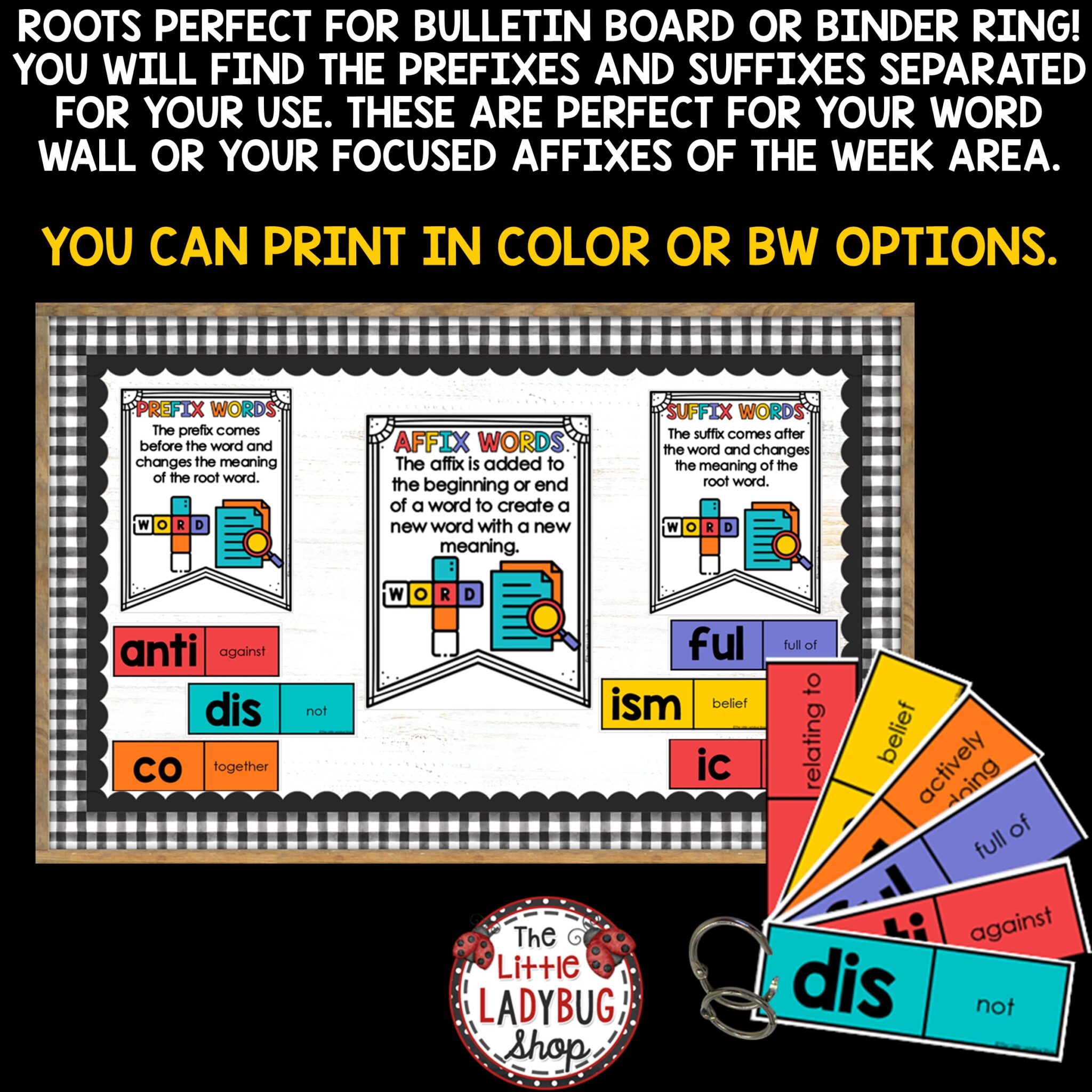 Affixes Prefixes Suffixes Worksheets - The Little Ladybug Shop