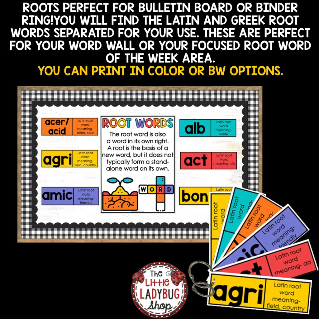 Greek and Latin Root Word Study - The Little Ladybug Shop