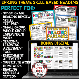 Spring Reading Comprehension Passages and Questions 3rd 4th Grade - The ...