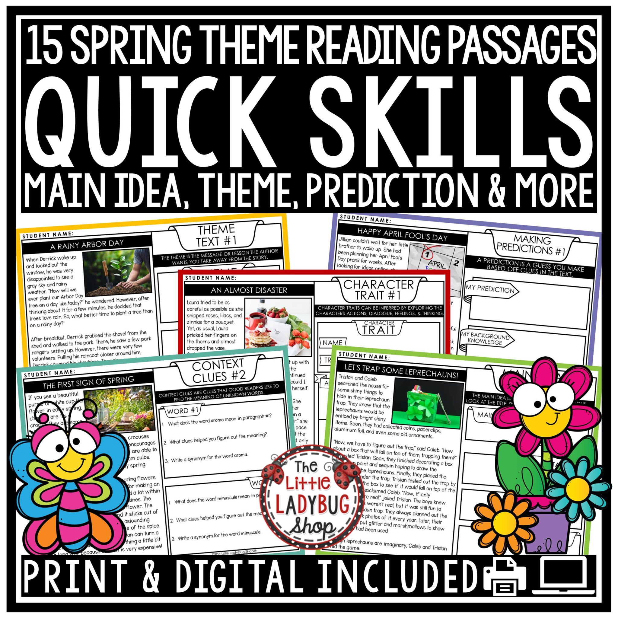 April Reading Comprehension Passages 4th Grade, 3rd Grade Reading ...
