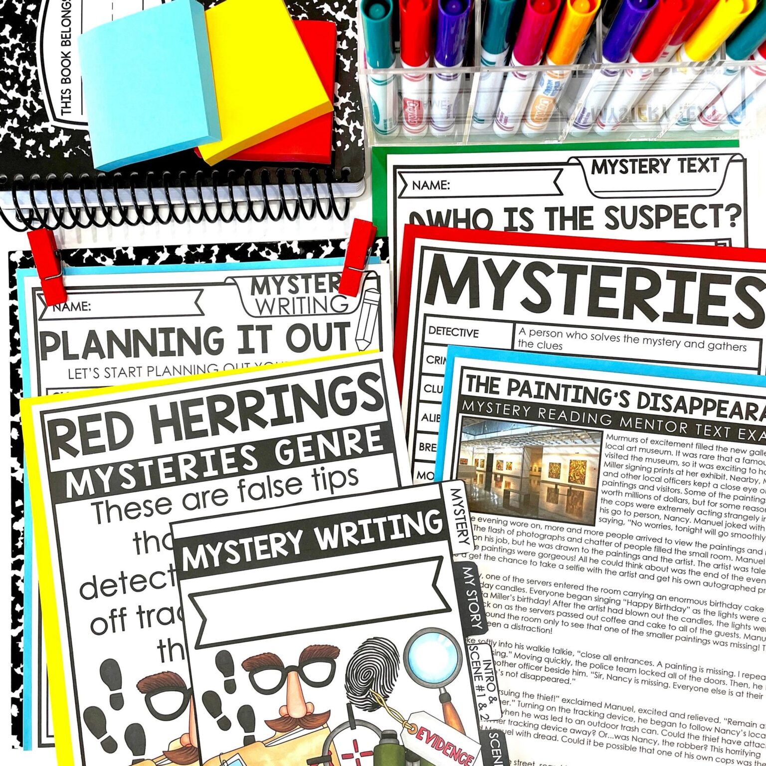 Writing and Reading Mysteries Activities for Upper Elementary Students ...