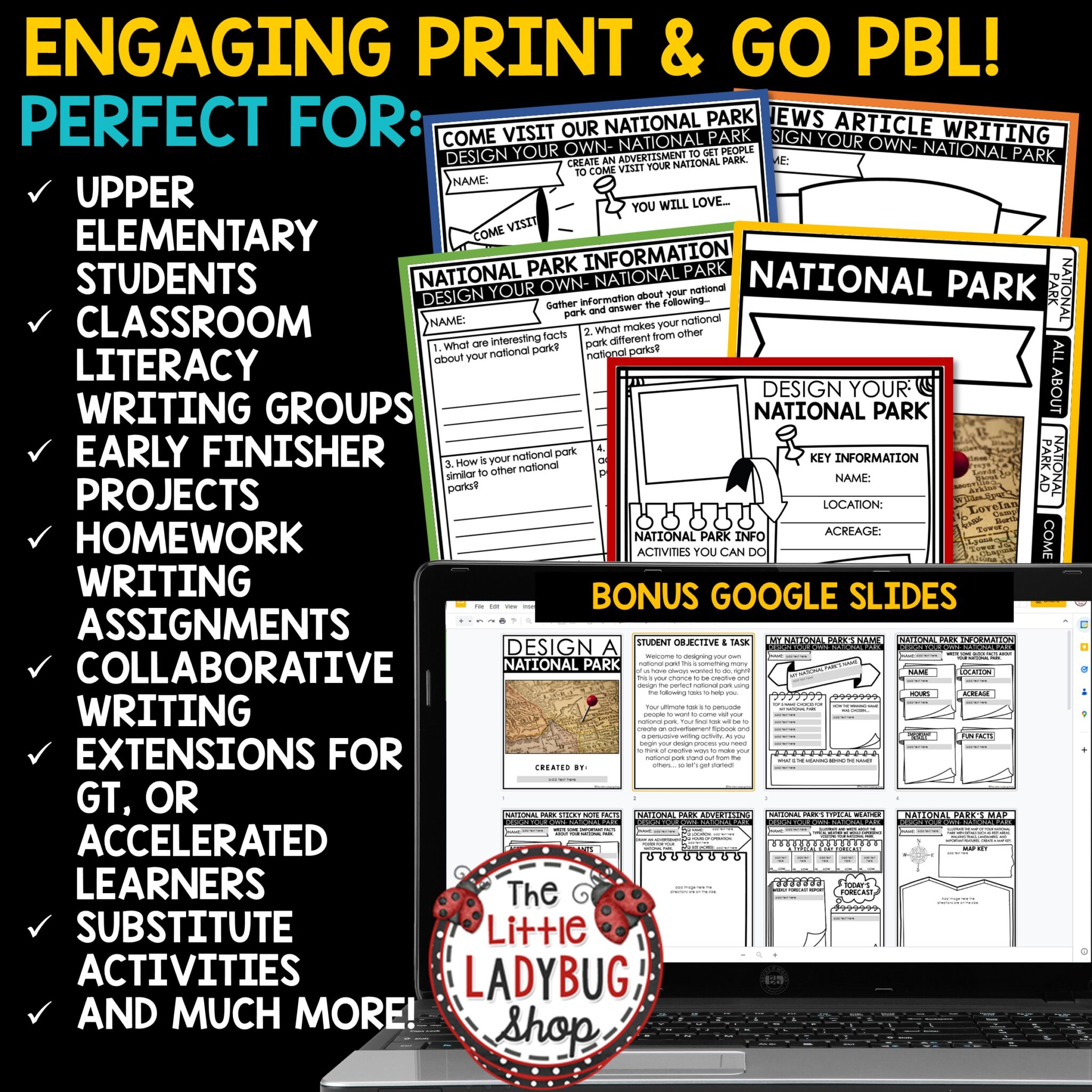 Design a National Park Project Based Learning PBL 3rd 4th Grade - The ...