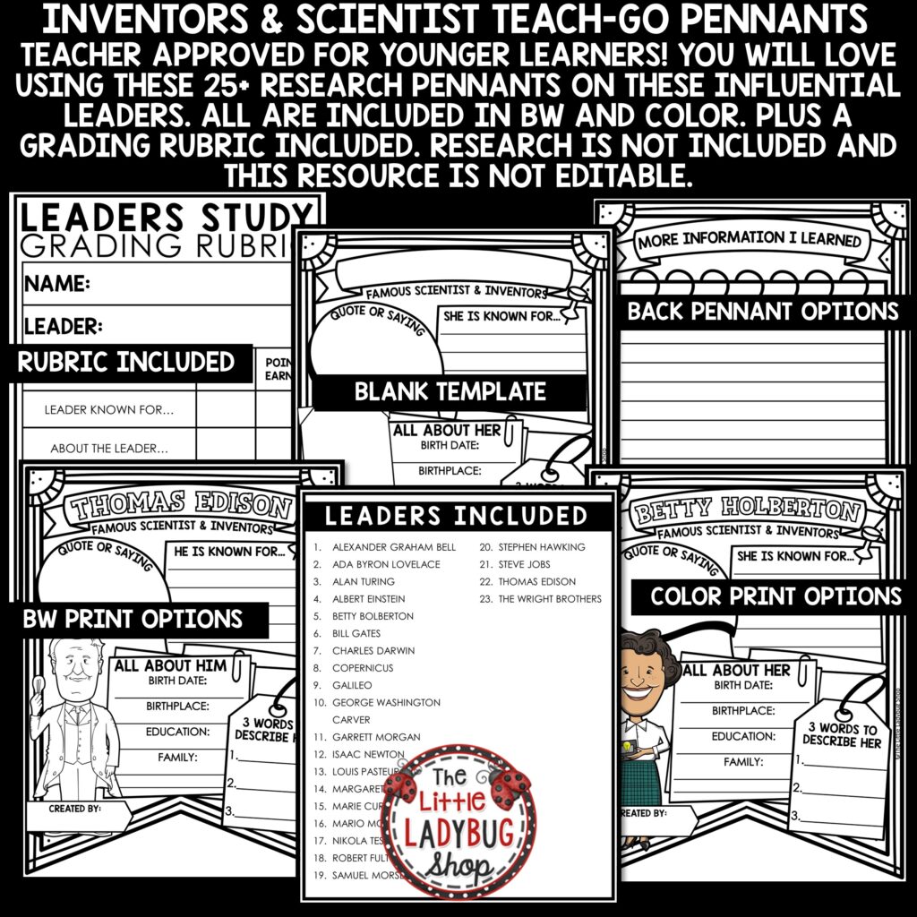 Inventors & Scientist Research Bulletin Board - The Little Ladybug Shop