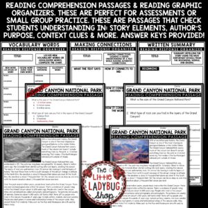 National Parks Reading Writing Research - The Little Ladybug Shop