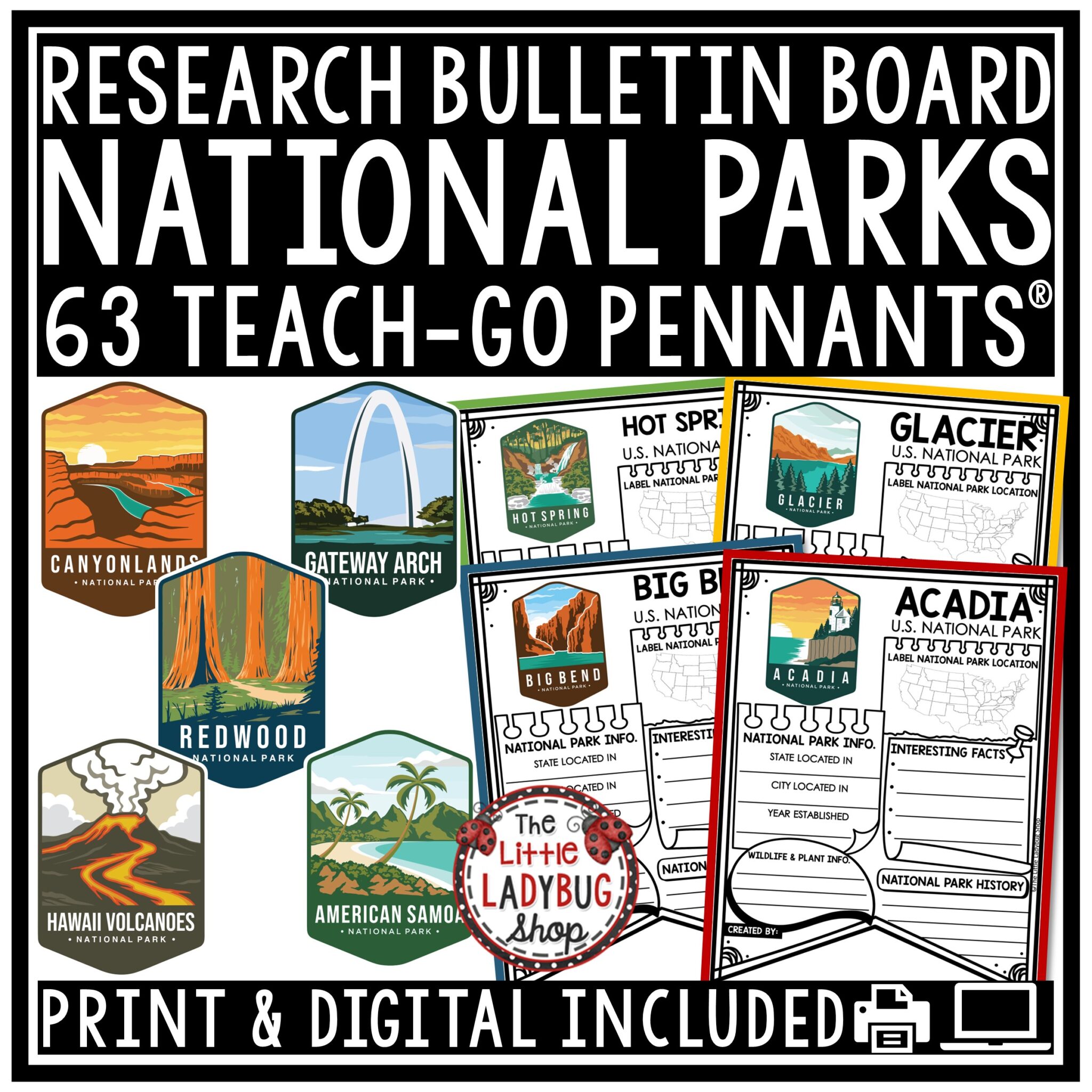 National Park Research Project Activities 3rd 4th 5th Grade - The ...