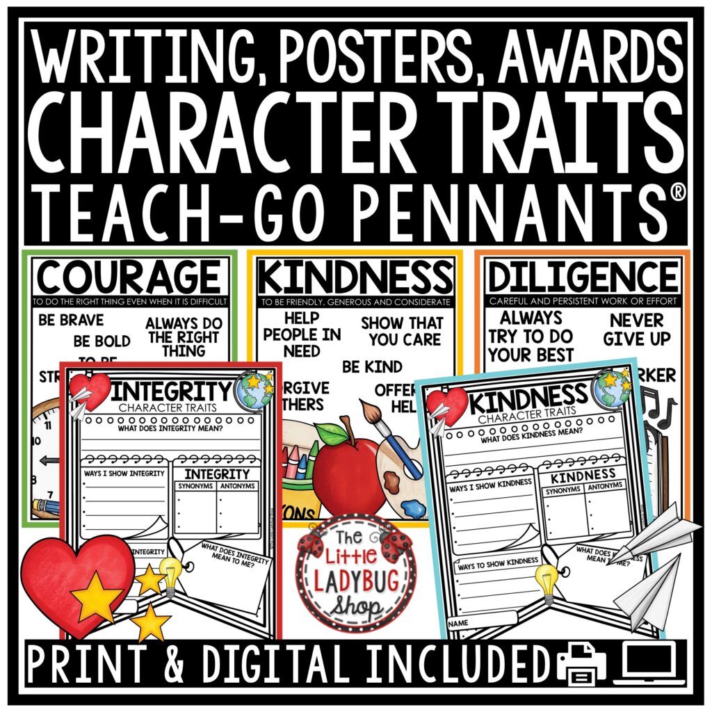 SEL Character Education Traits Posters - The Little Ladybug Shop