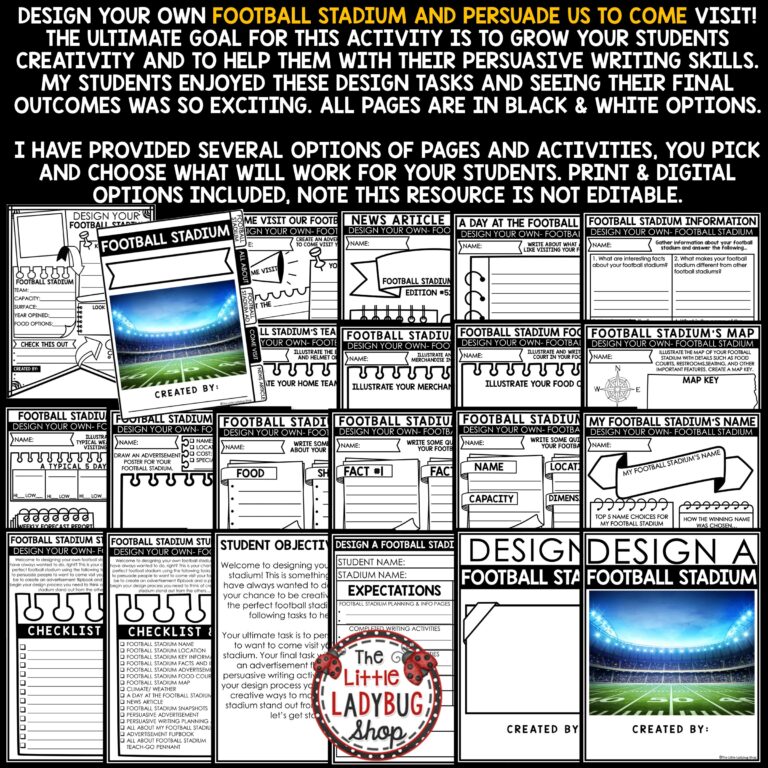 Design Your Own Football Stadium Project Based Learning - The Little ...